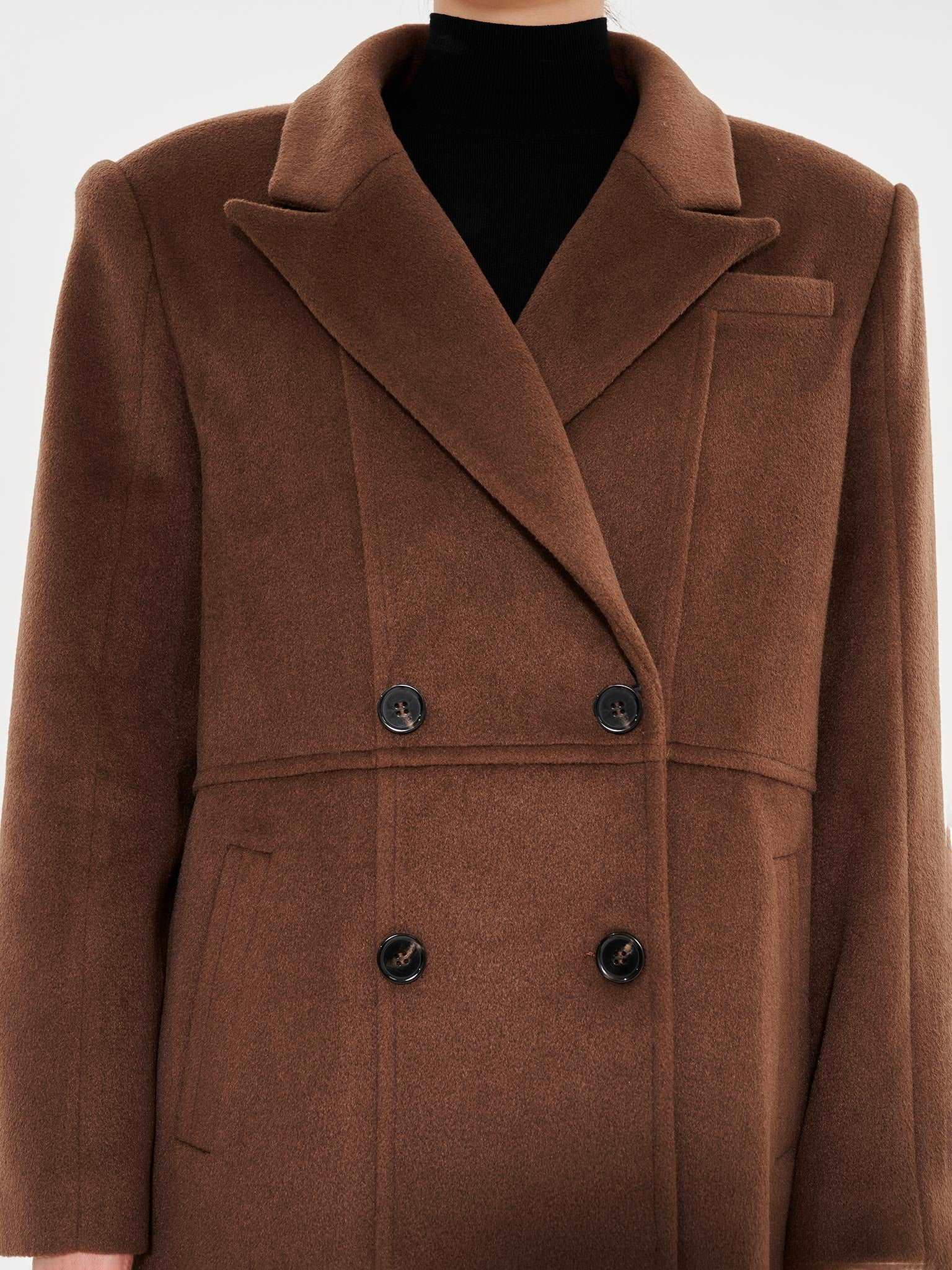 Tailored Crombie Coat - Brown – Extro&Vert