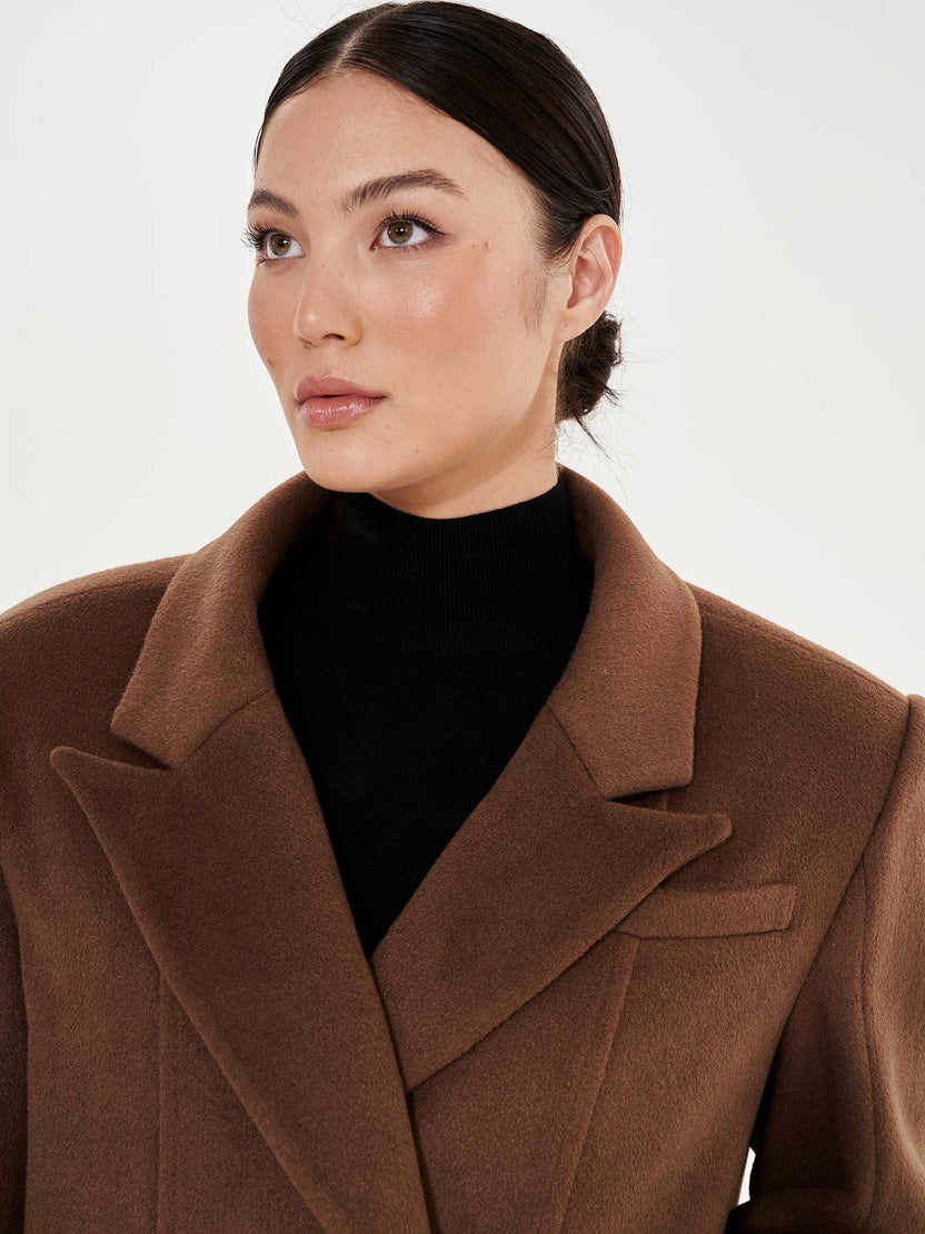 Tailored Crombie Coat - Brown – Extro&Vert
