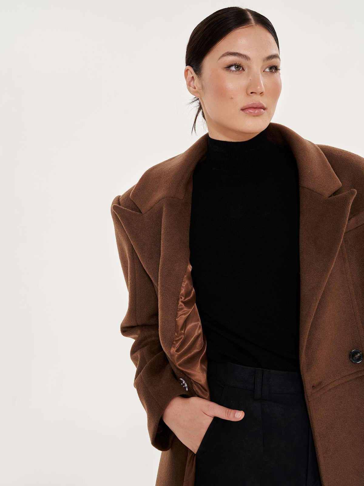 Tailored Crombie Coat - Brown – Extro&Vert